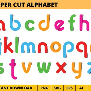 Paper Cut Alphabet Clipart, Paper Cut Alphabet Vector Png Svg Eps Ai ...