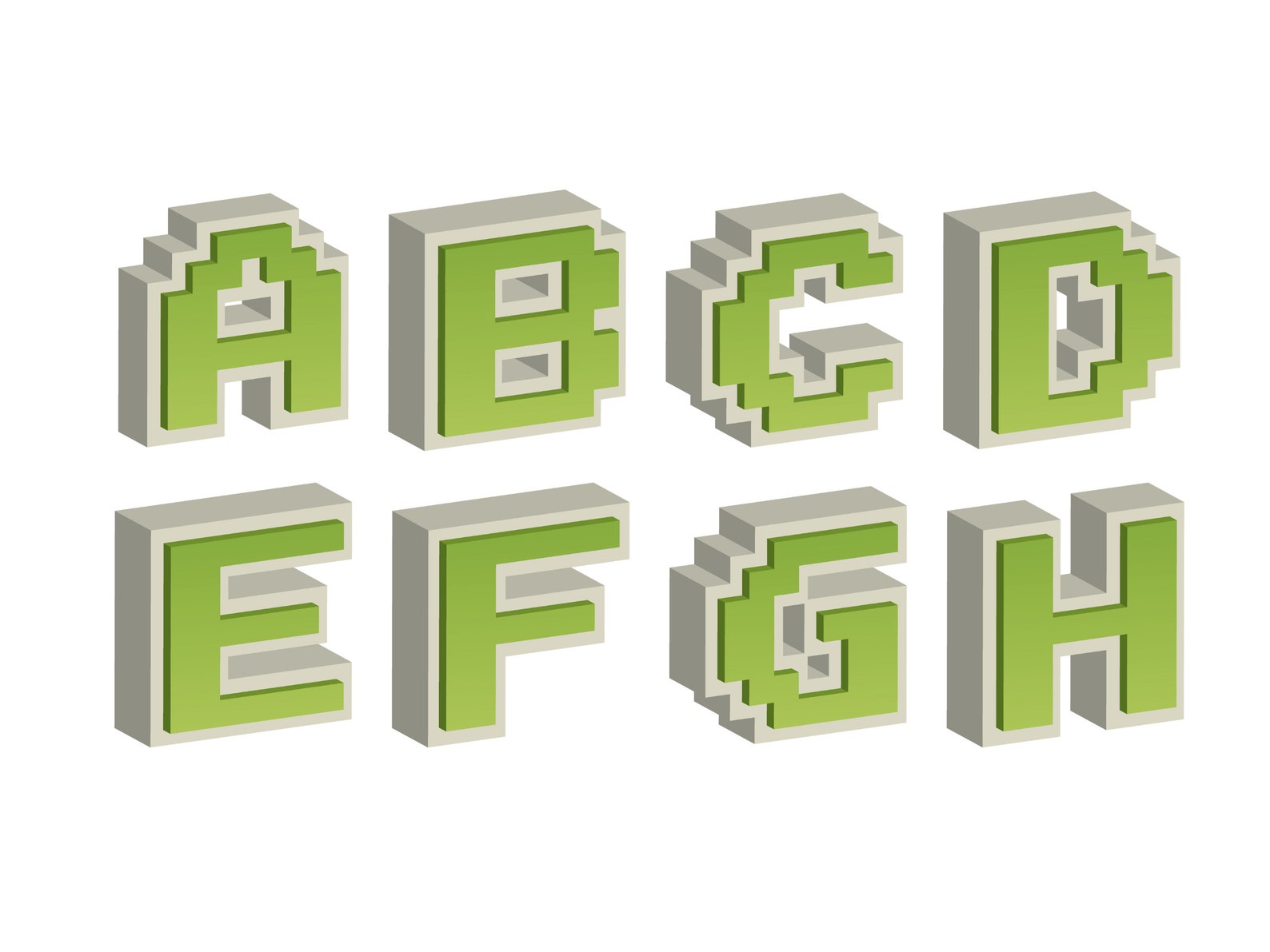 Arcade Alphabet Clipart, Pixel Alphabet Vector Png Eps Ai, Arcade Pixel ...