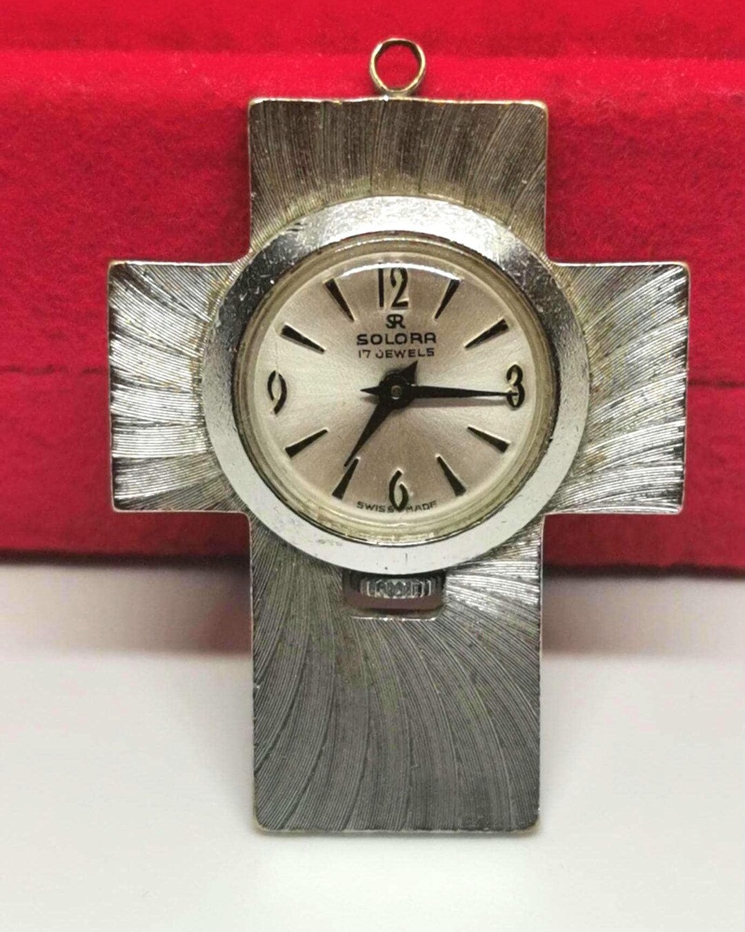 Vintage Solora Pendant Watch: 17 Jewels Swiss Mechanical Cross, 1980s ...