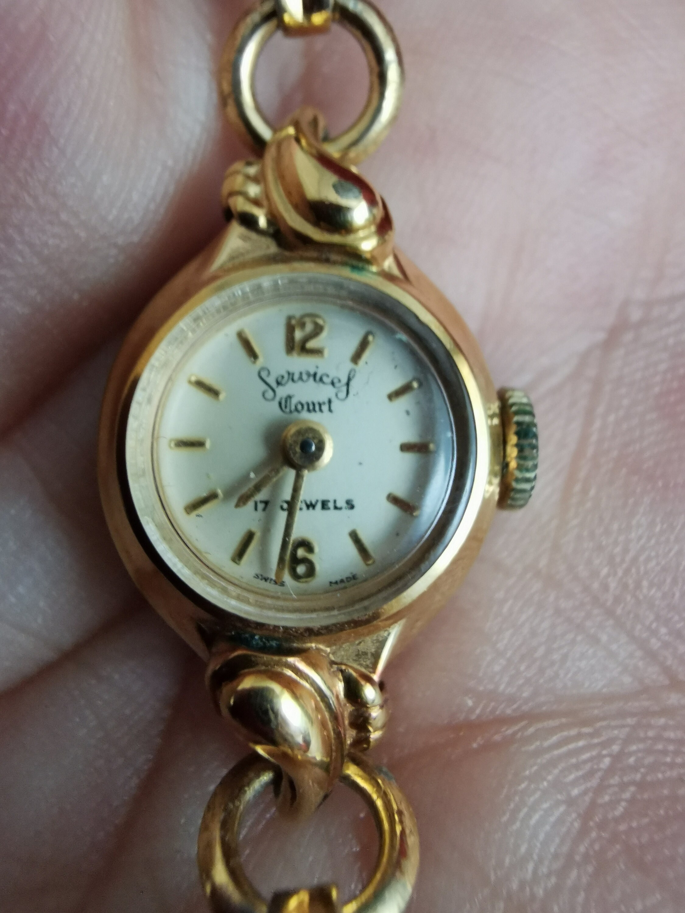 Vintage "services Court" Mechanical Women's Watch, Gold Plated, Swiss ...