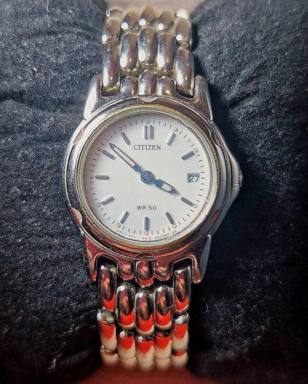 Vintage,,citizen"wr50 Ladies Quartz Japan Date Idicator Base Silver ...