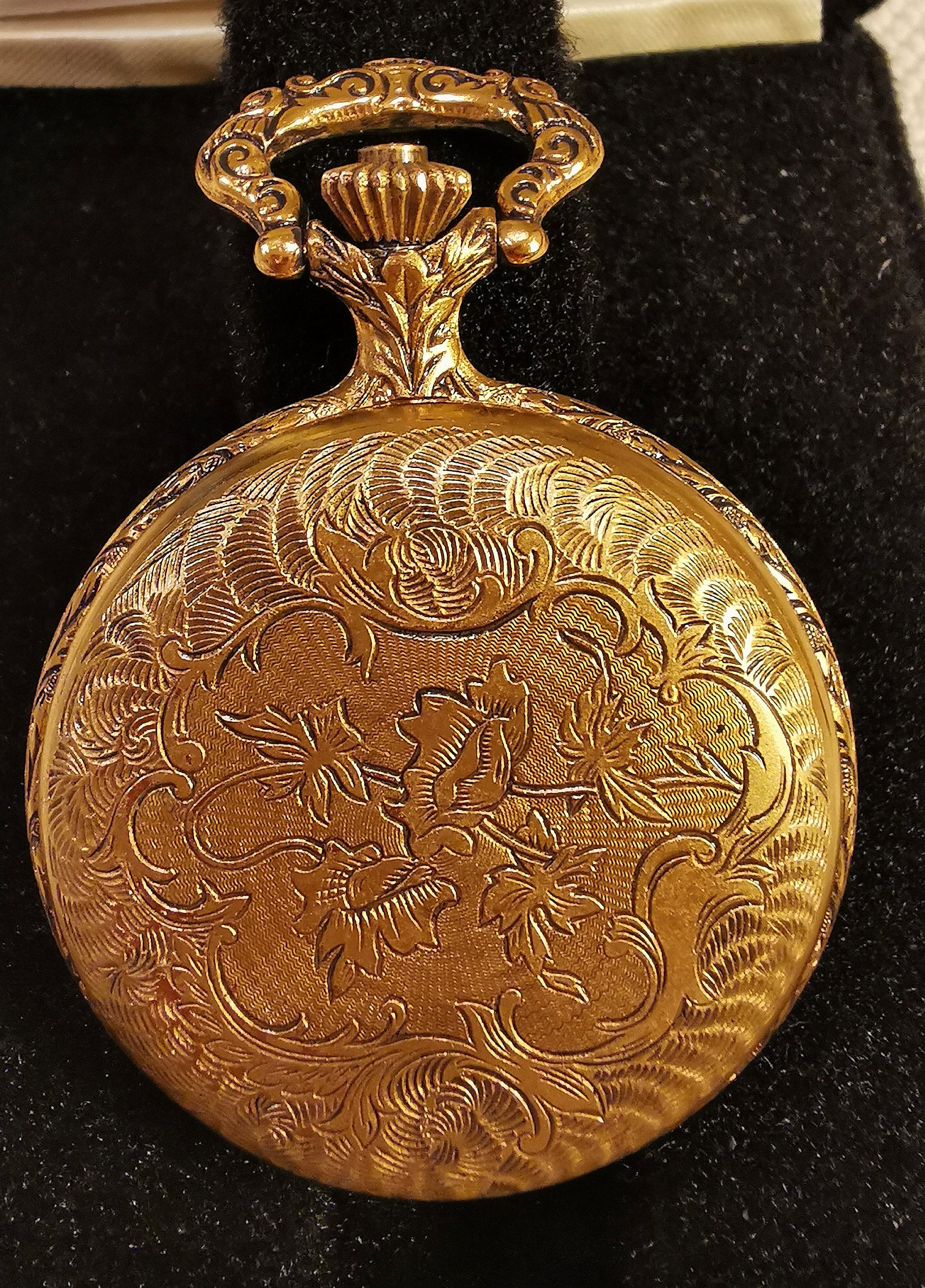 Vintage Timemaster Oberon Pocket Watch, Gold Plated Swiss Mechanical ...