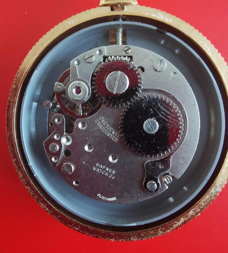 Vintage Pocket Watch Havner Company One Penny 1967's Design Gold Tone ...