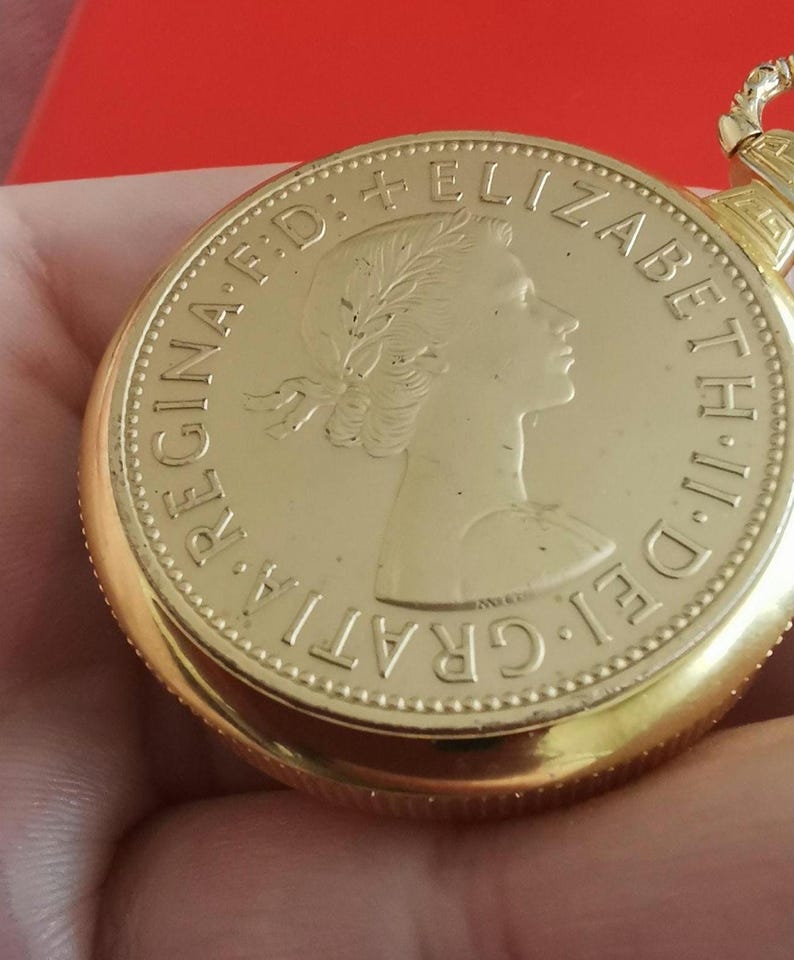 Vintage Pocket Watch Havner Company One Penny 1967's Design Gold Tone ...