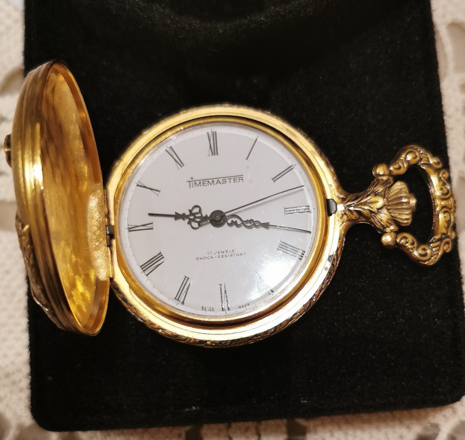 Vintage Timemaster By,,, Oberon Watch Co" 17 Jewels Gold Plated ...