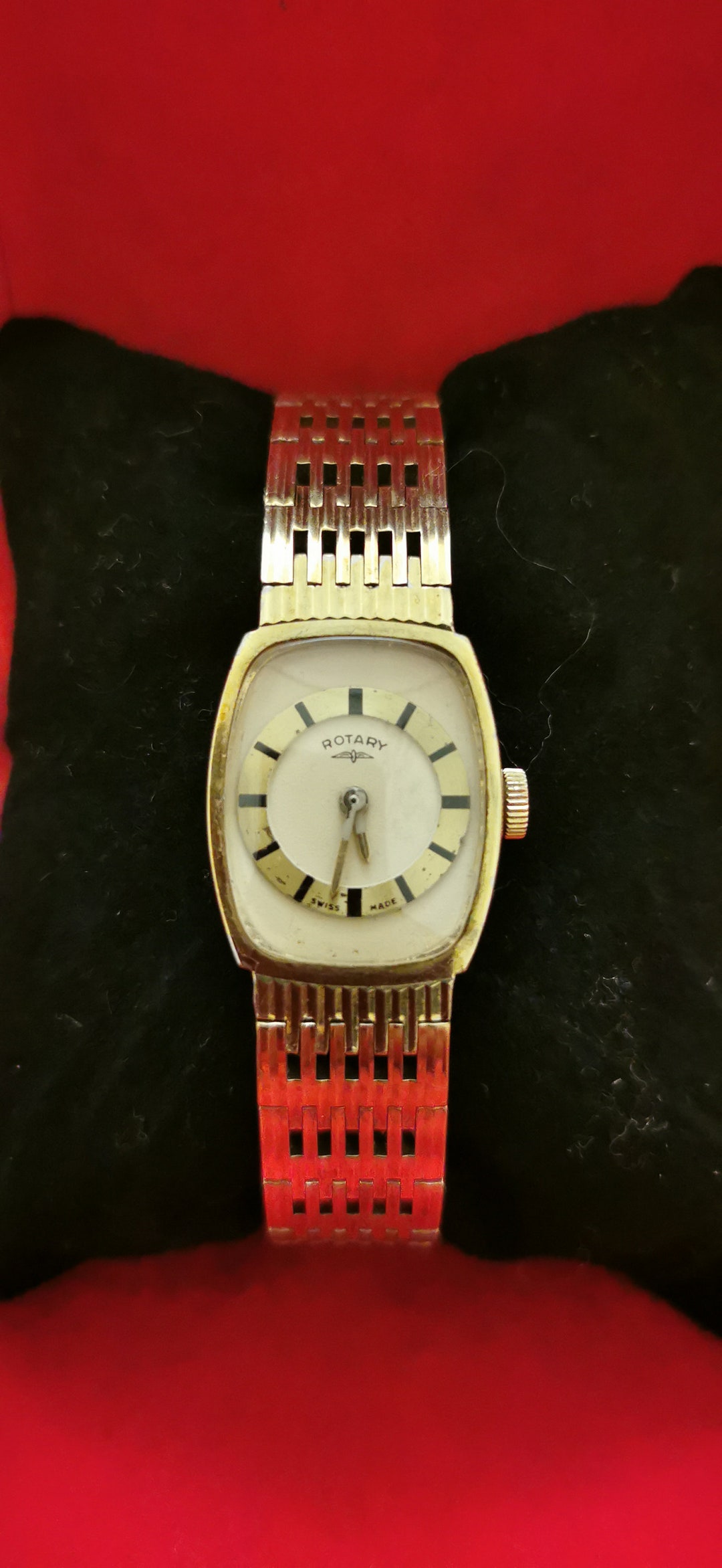 Vintage Rotary 186456 Mechanical Golden Plated Steel Swiss Made 1970s ...