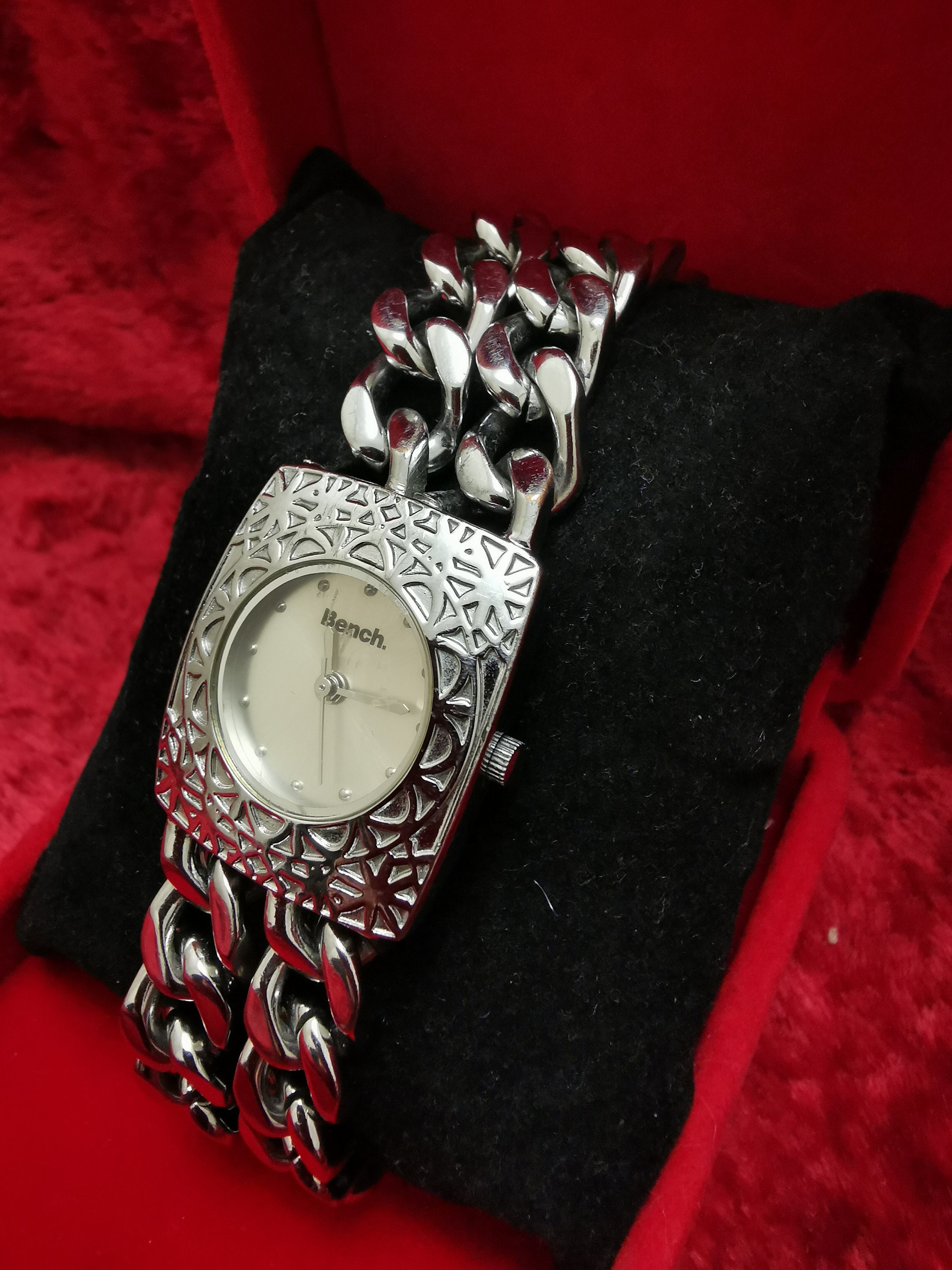 Bench BC0037 Ladies Designer Watch – Double Chain Bracelet, Quartz ...