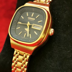 Vintage,, Citizen Automatic 21 Jewels Gold Plated Wristwatch Ladies Watch Japan Day Date - Etsy