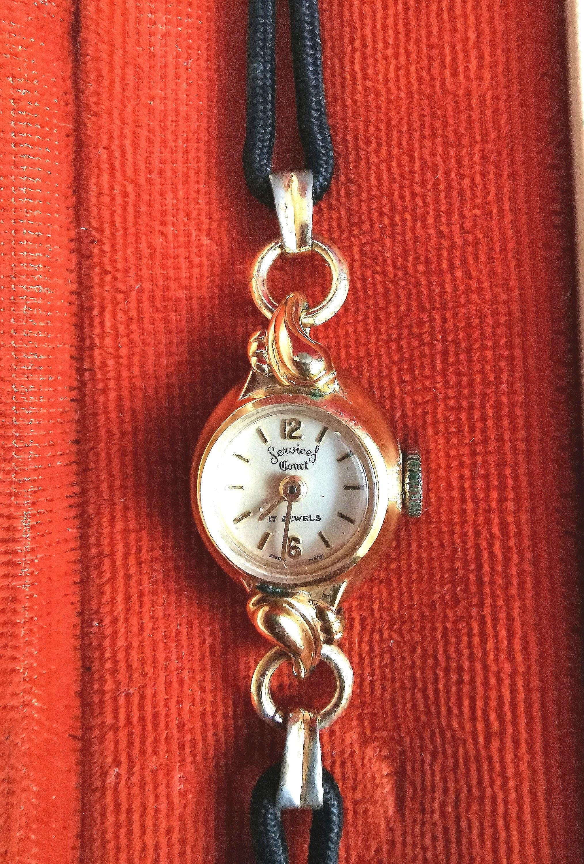 Vintage Services Court Swiss Ladies Watch – 1950s Gold Plated ...