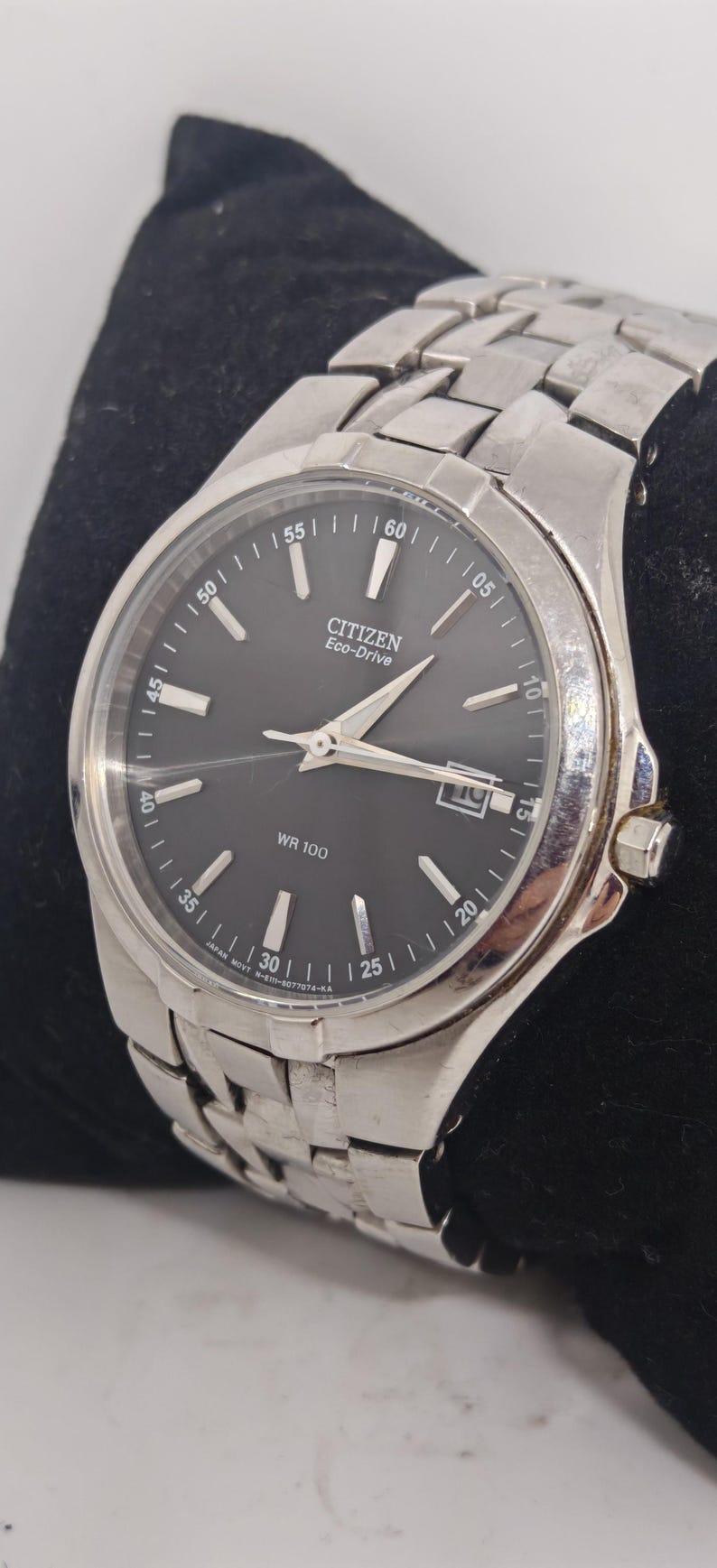 Citizen Eco-drive Watch WR100 Solar Powered Men’s Stainless Steel Date ...