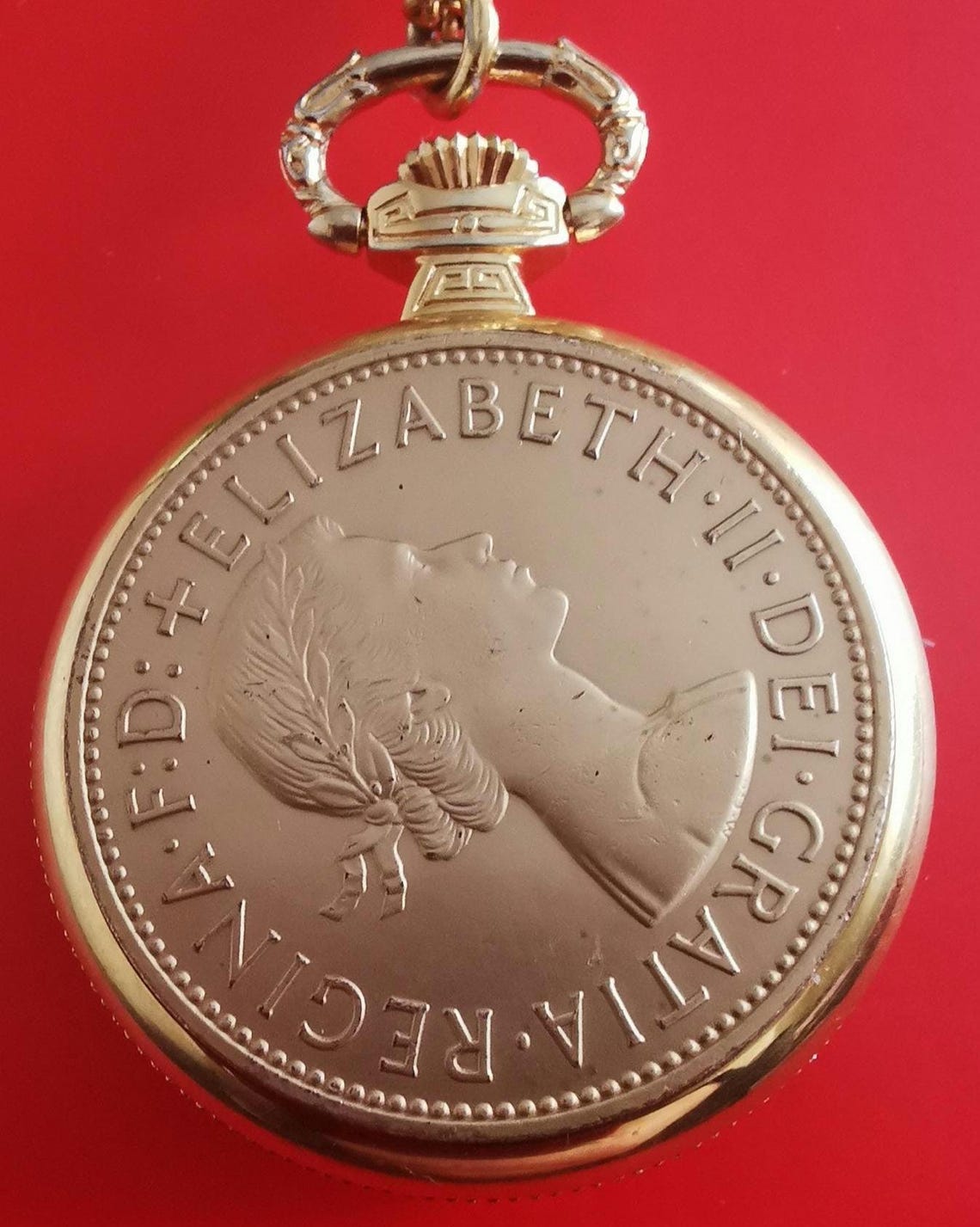 Vintage Havner Gold Tone Pocket Watch, 1967 Penny Design - Etsy