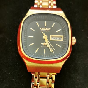Vintage,, Citizen Automatic 21 Jewels Gold Plated Wristwatch Ladies Watch Japan Day Date - Etsy