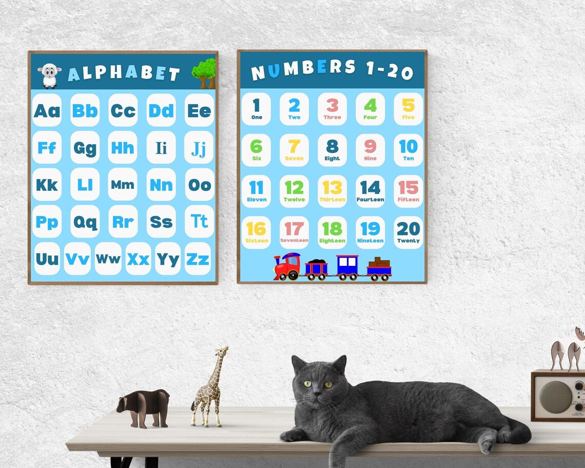 Colorful Alphabet Poster Kids Wall Art Homeschool Printable - Etsy