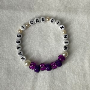 CUSTOM CONCERT BRACELETS [5-pack] Songs/lyric-inspired Beaded Letter ...