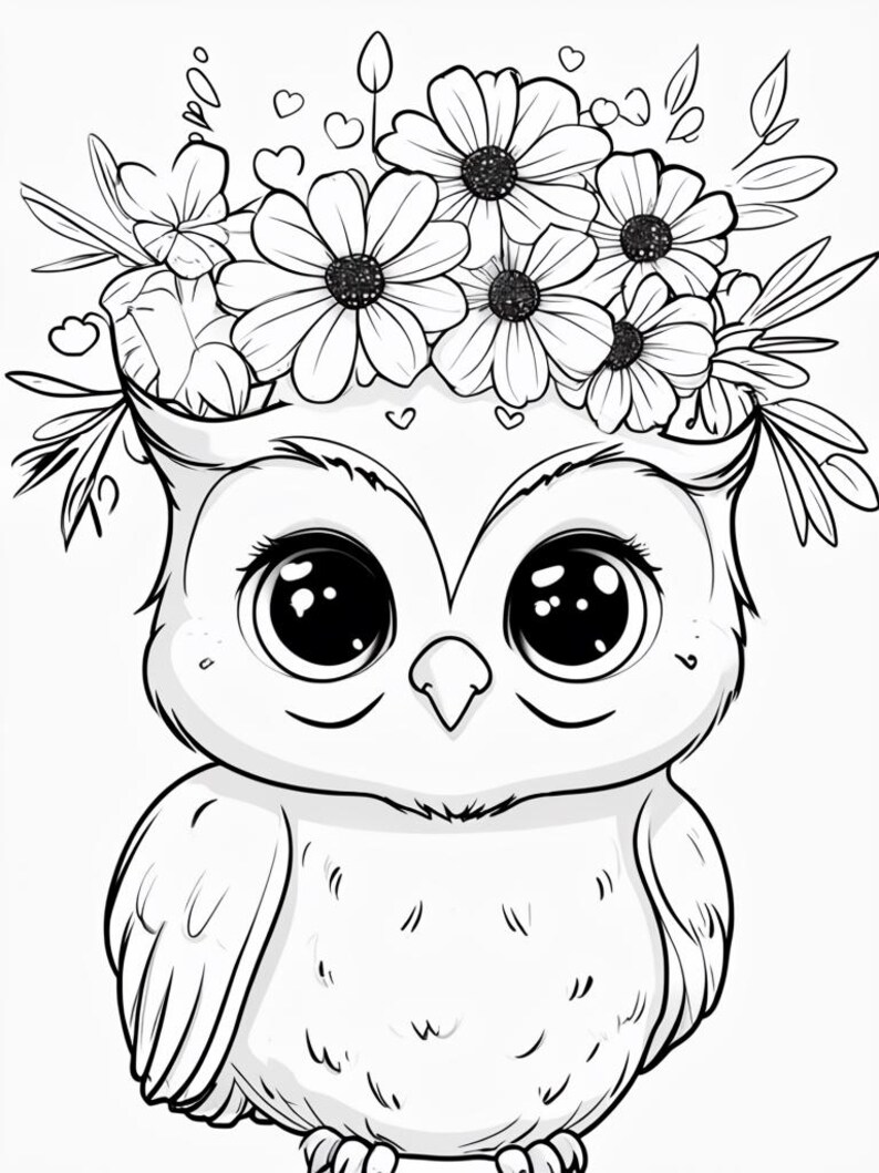 Whimsical Woodland Friends Coloring Pages - Etsy