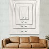 Tapestry Mockup Size Chart, Tapestry Size Chart, Generic Brand Indoor ...