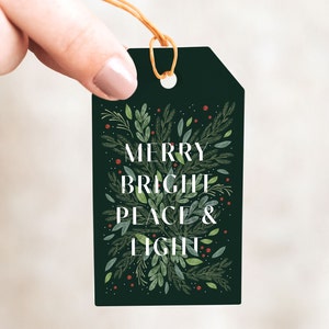 Printable Christmas Gift Tag, Holiday Gift Tags, Modern Christmas Tags ...
