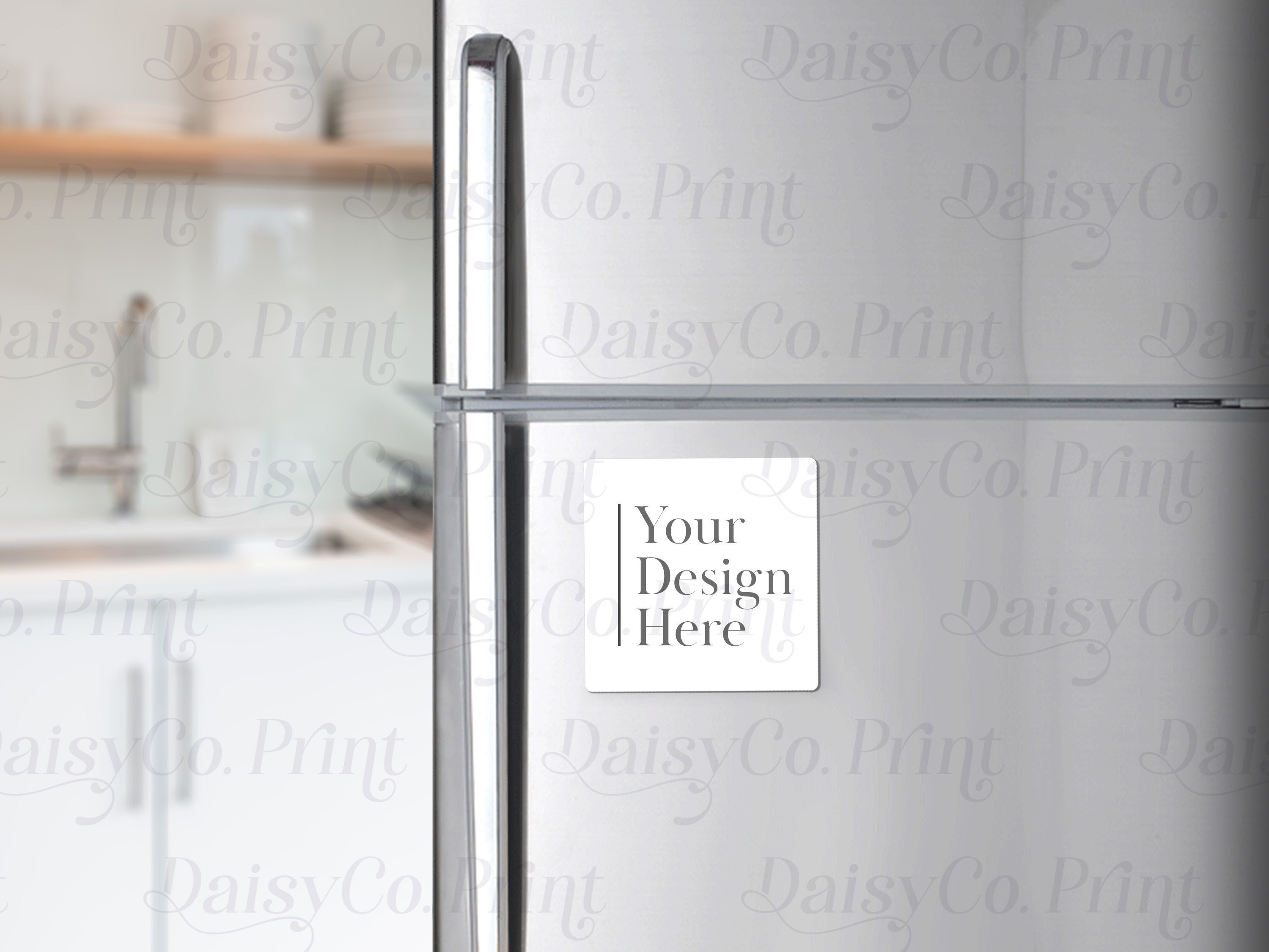 Magnet Mockup 2, Square Magnet Mockup, Generic Brand Magnet, Modern POD ...