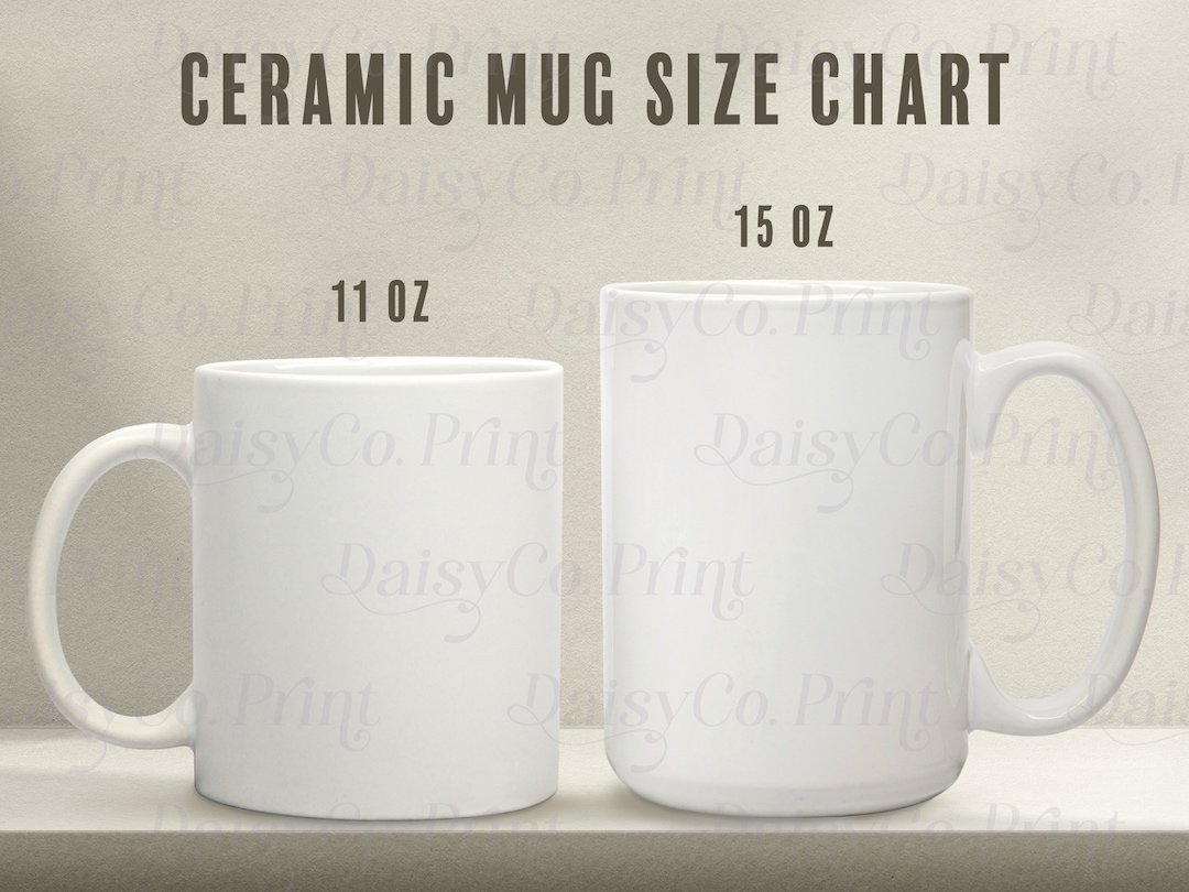 Coffee Mug Size Chart, Coffee Mug Mockup, Orca Ceramics Mug Mockup ...