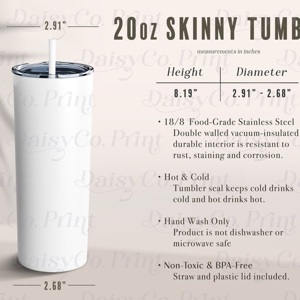 20 Oz Tumbler Template - Etsy