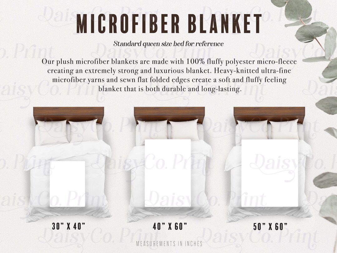 Microfiber Blanket Mockup Microfiber Blanket Size Chart Throw Blanket ...