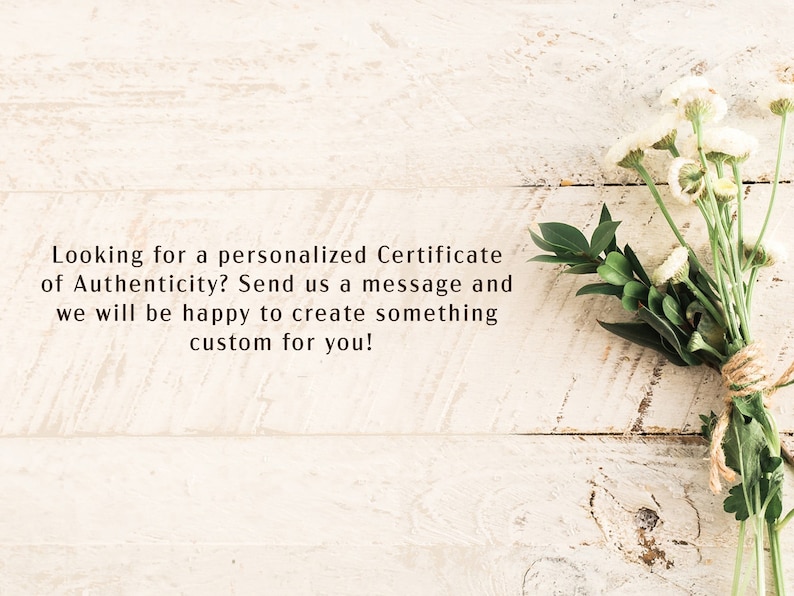 Printable Certificate of Authenticity Template Original Art Coa Artist ...