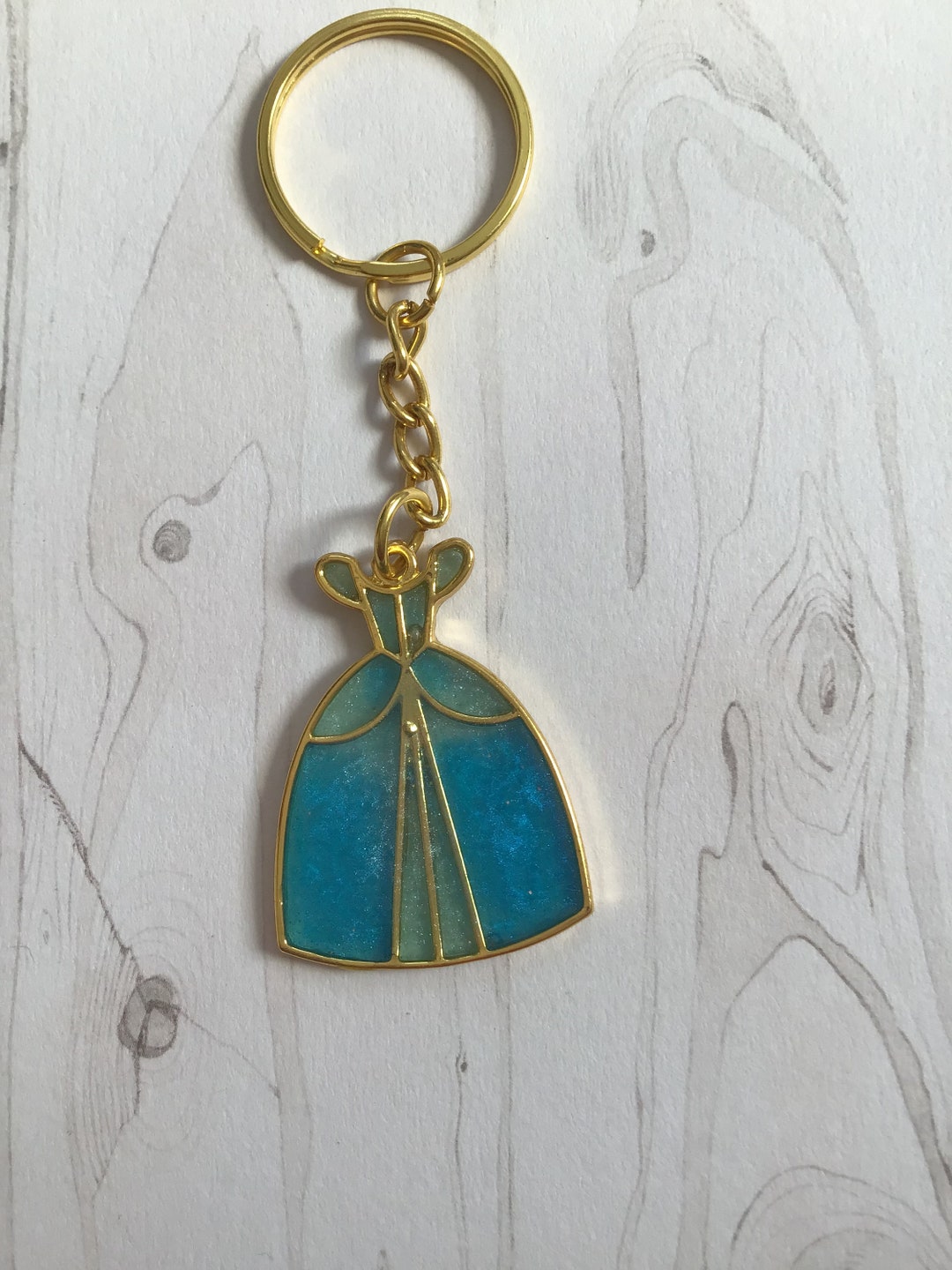 Cinderella Dress Resin Disney Keychain - Etsy