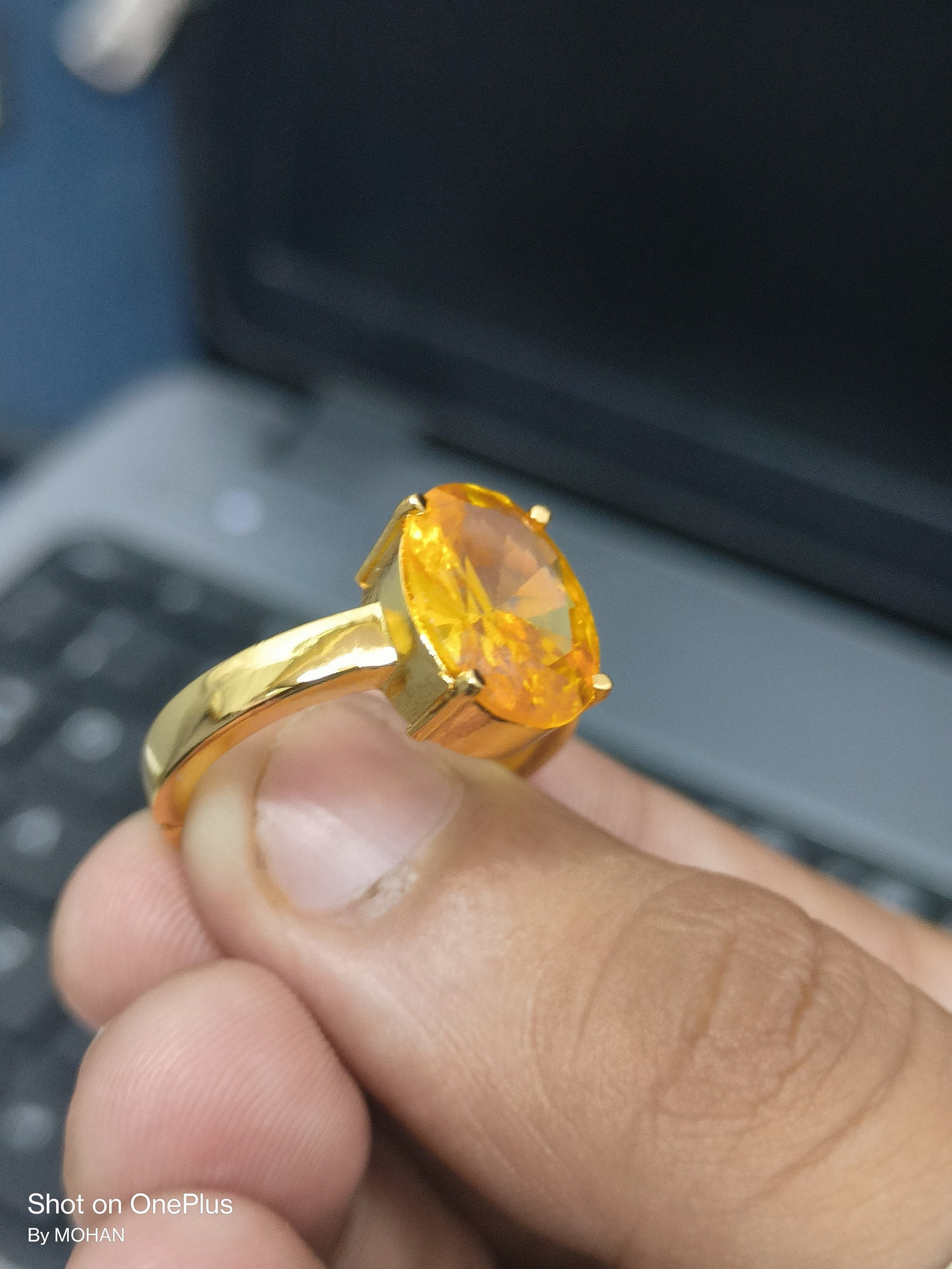 Natural Certified Yellow Sapphire / Pukhraj Panchadhatu Rashi Ratan ...