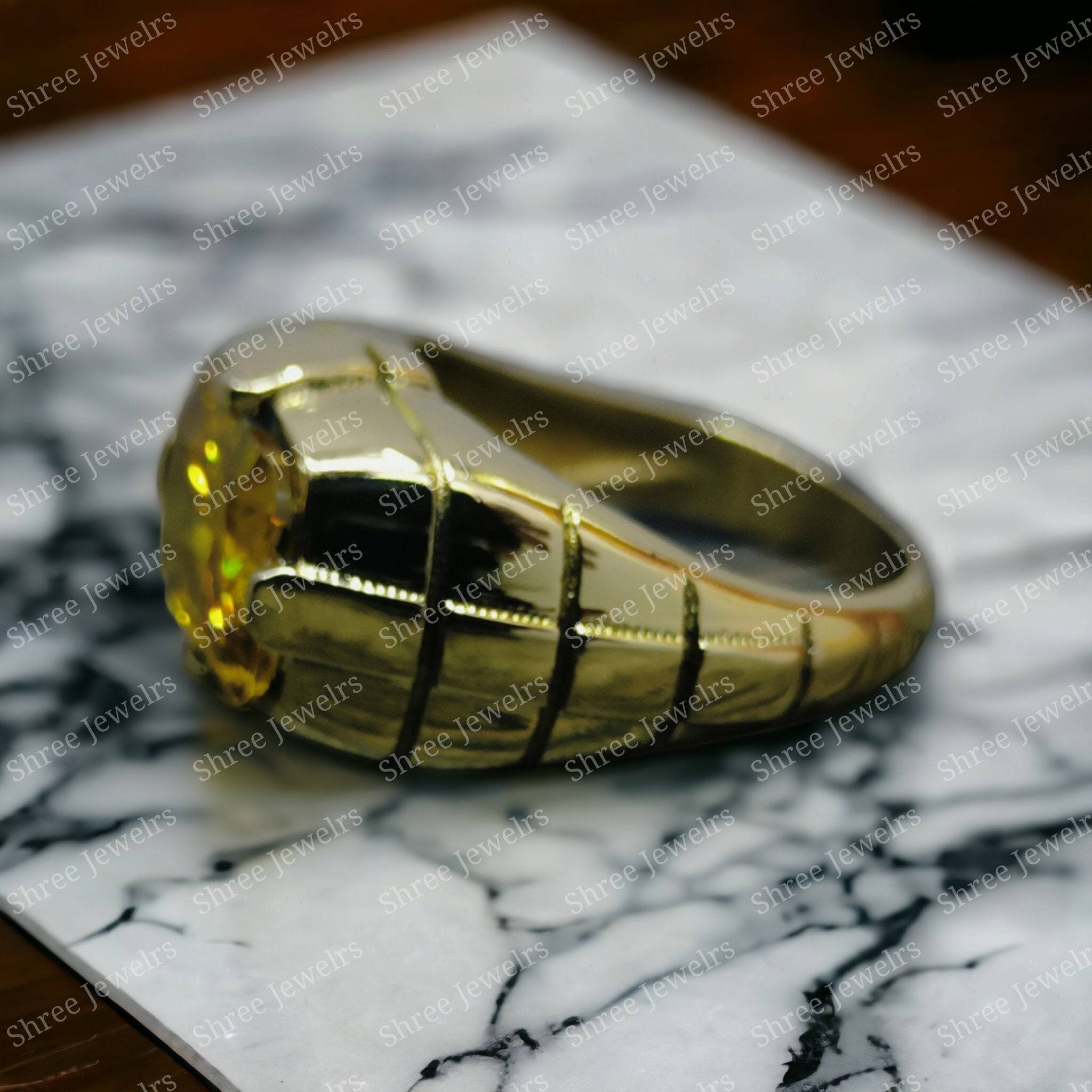 Natural Certified Yellow Sapphire / Pukhraj Panchadhatu Rashi Ratan ...