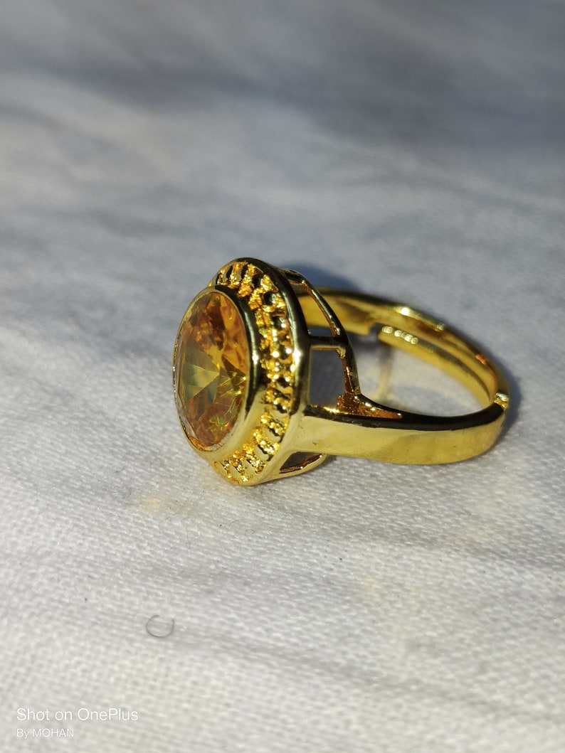 Natural Certified Yellow Sapphire / Pukhraj Panchadhatu Rashi Ratan ...