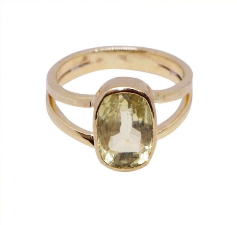 Natural Certified Yellow Sapphire/ Pukhraj Panchadhatu Rashi Ratan ...