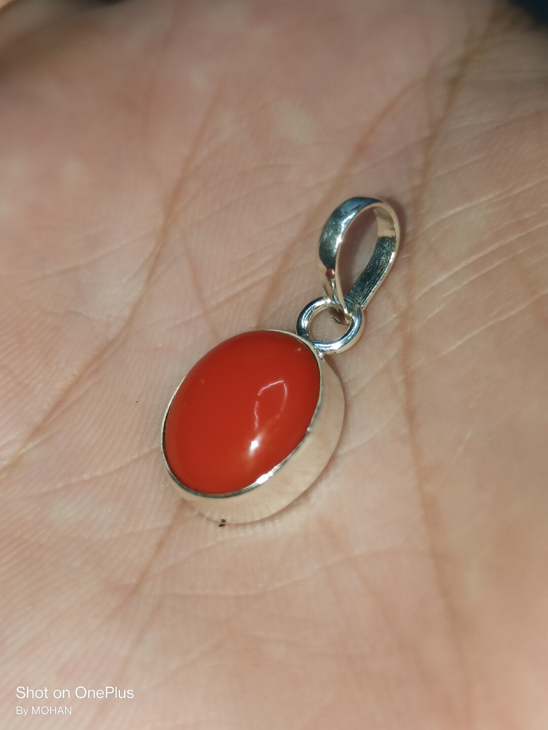 Red Coral Pendant/coral Pendant/moonga Pendant in Copper panchdhatu Gold Plating Handmade ...