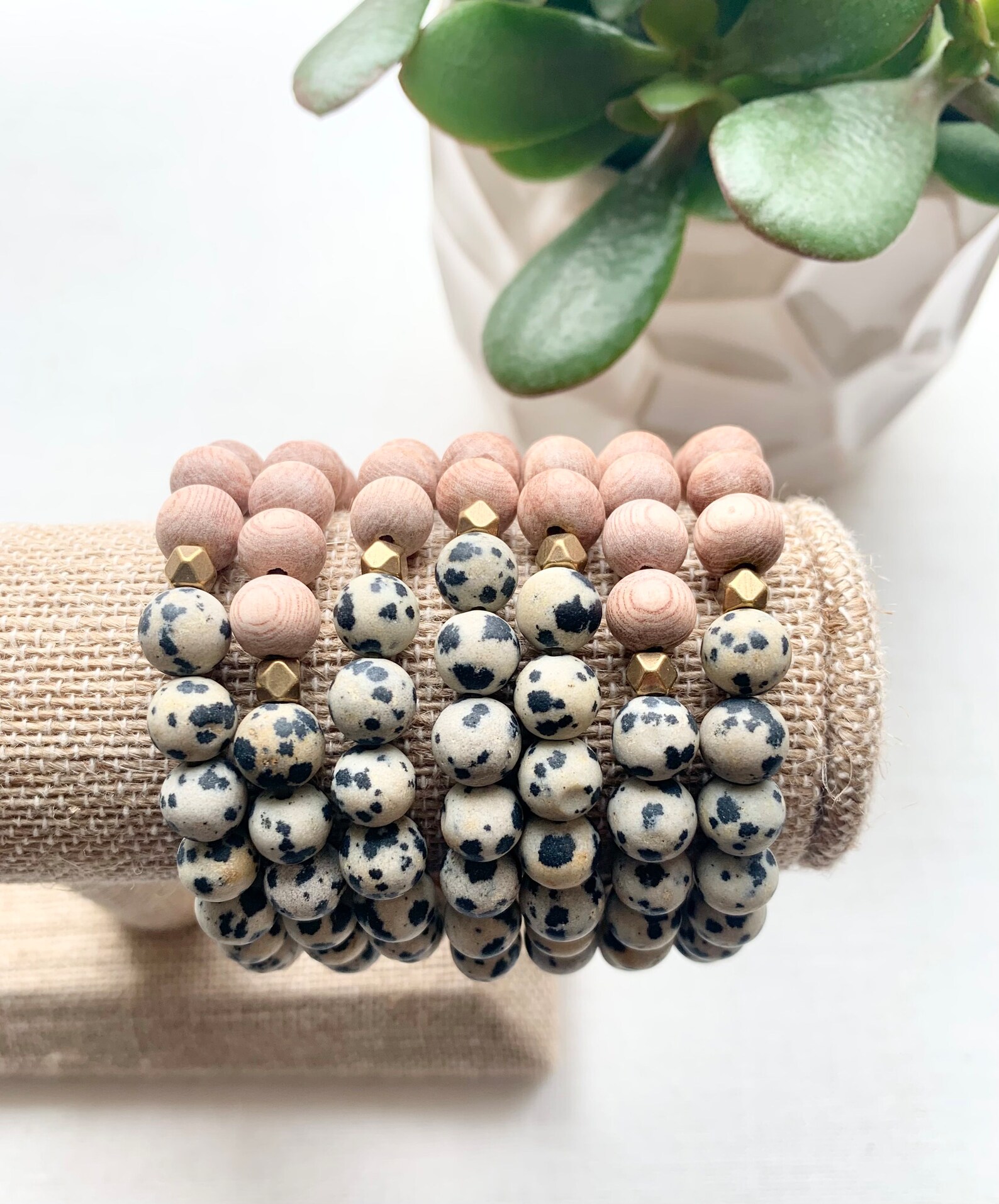 Dalmatian Jasper, Essential Oil Bracelet, Gemstone Bracelet ...