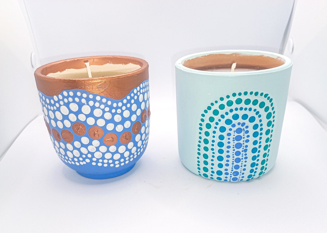 Custom Contemporary Aboriginal Art Candle - Etsy