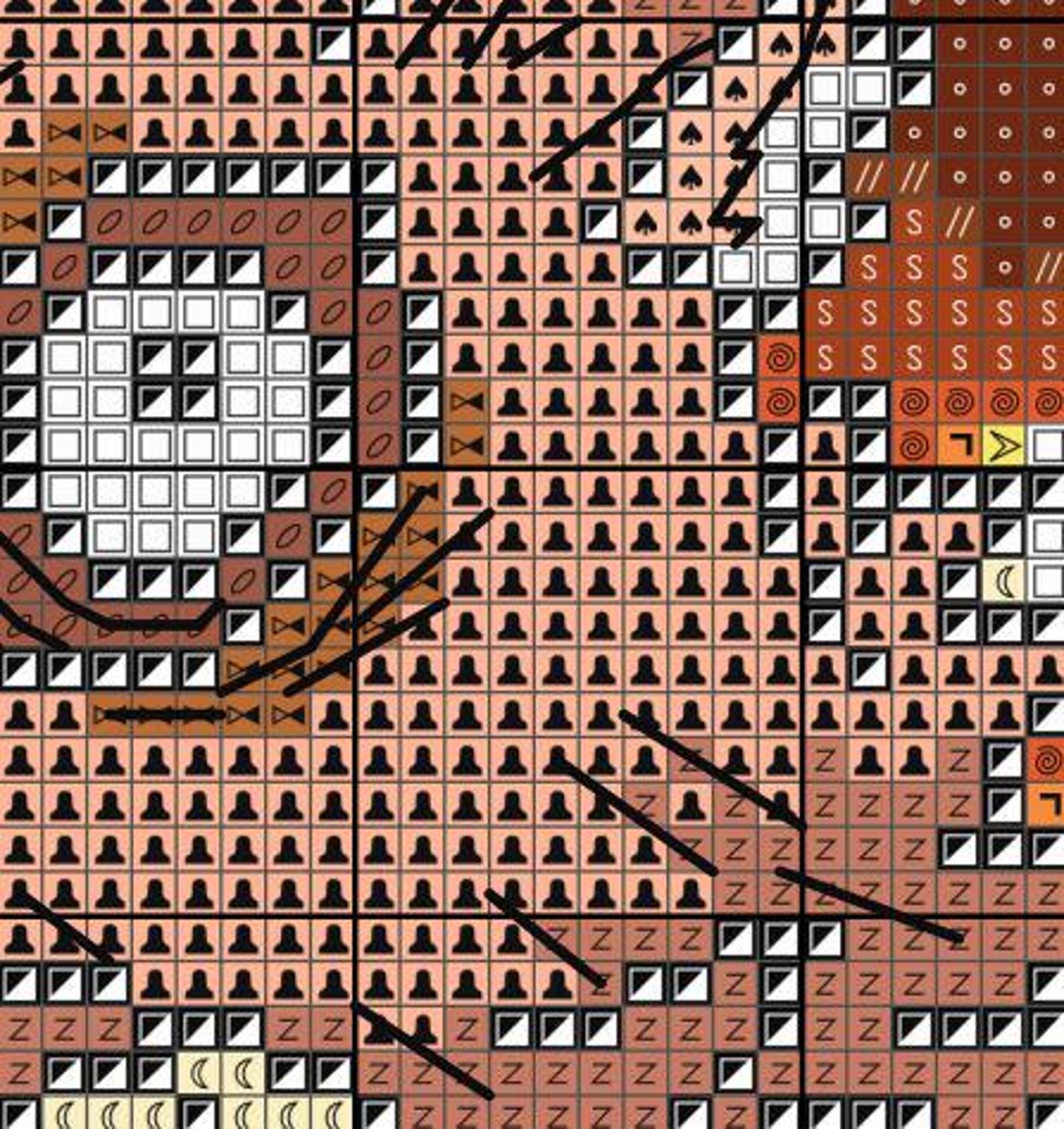 Demon Slayer - Inosuke Infinity Castle Cross Stitch Pattern - Instant ...