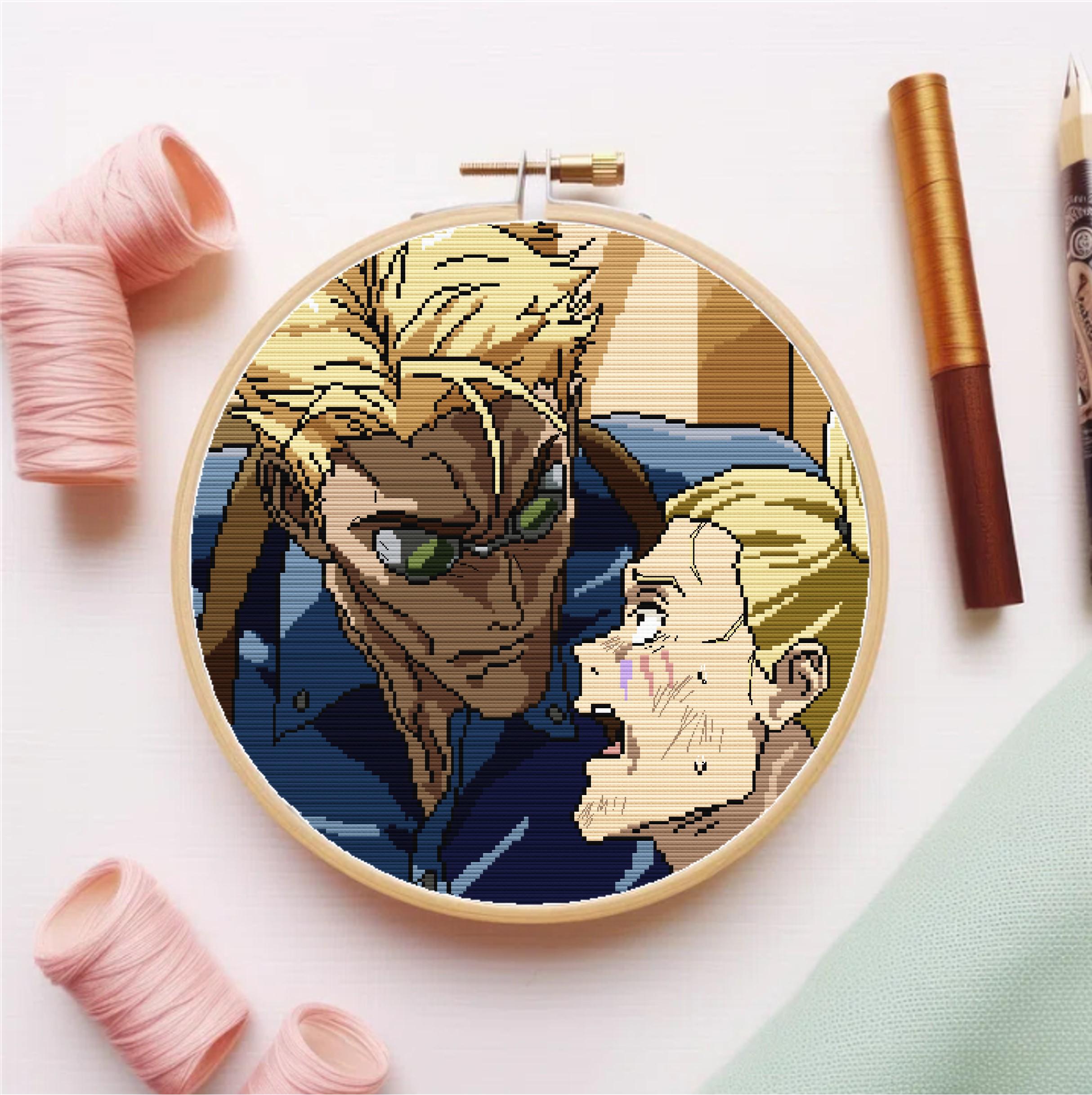 Jujutsu Kaisen Nanami Hair Pull Cross Stitch Pattern Instant Download ...
