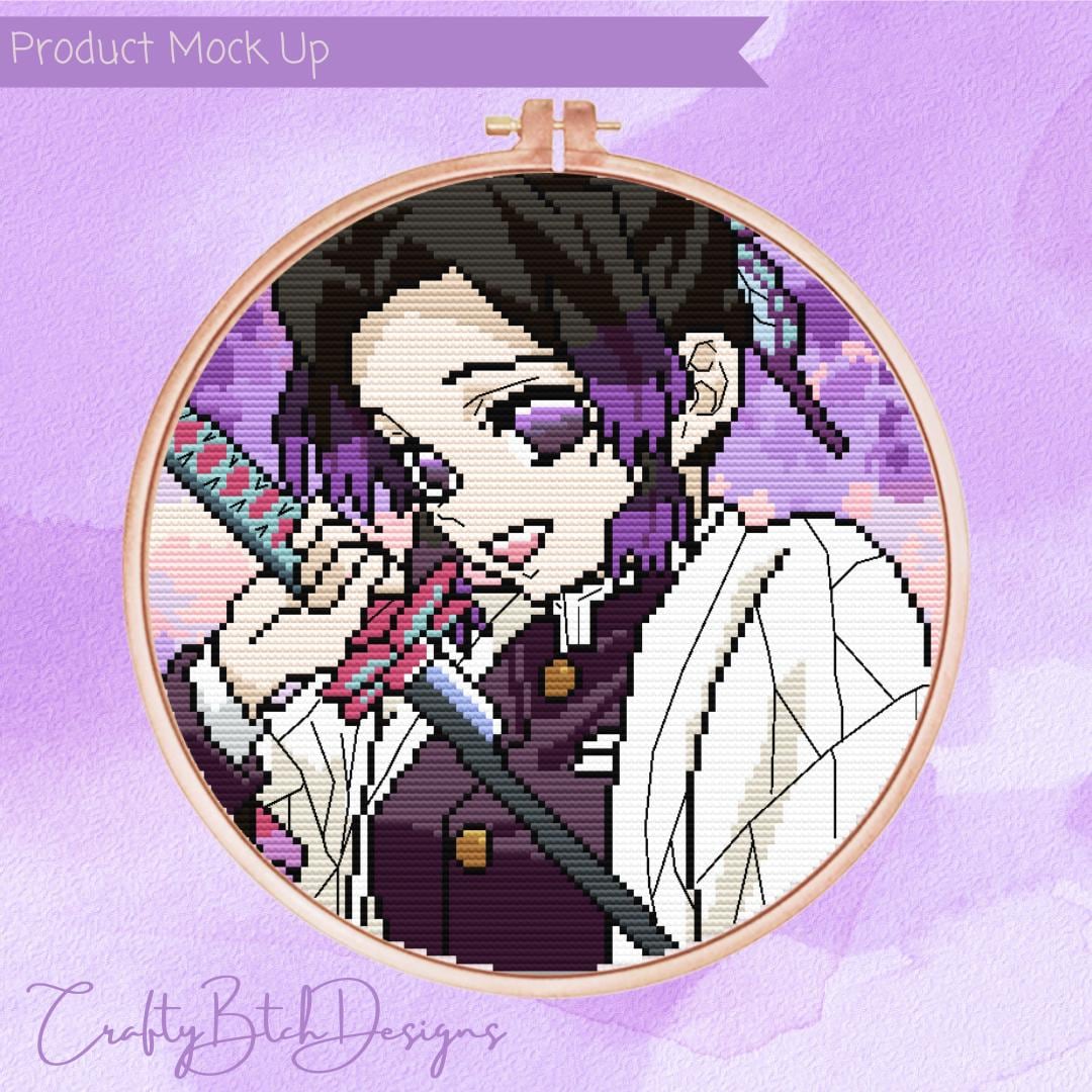 Demon Slayer Shinobu Cross Stitch Pattern - Instant Download - Insect ...