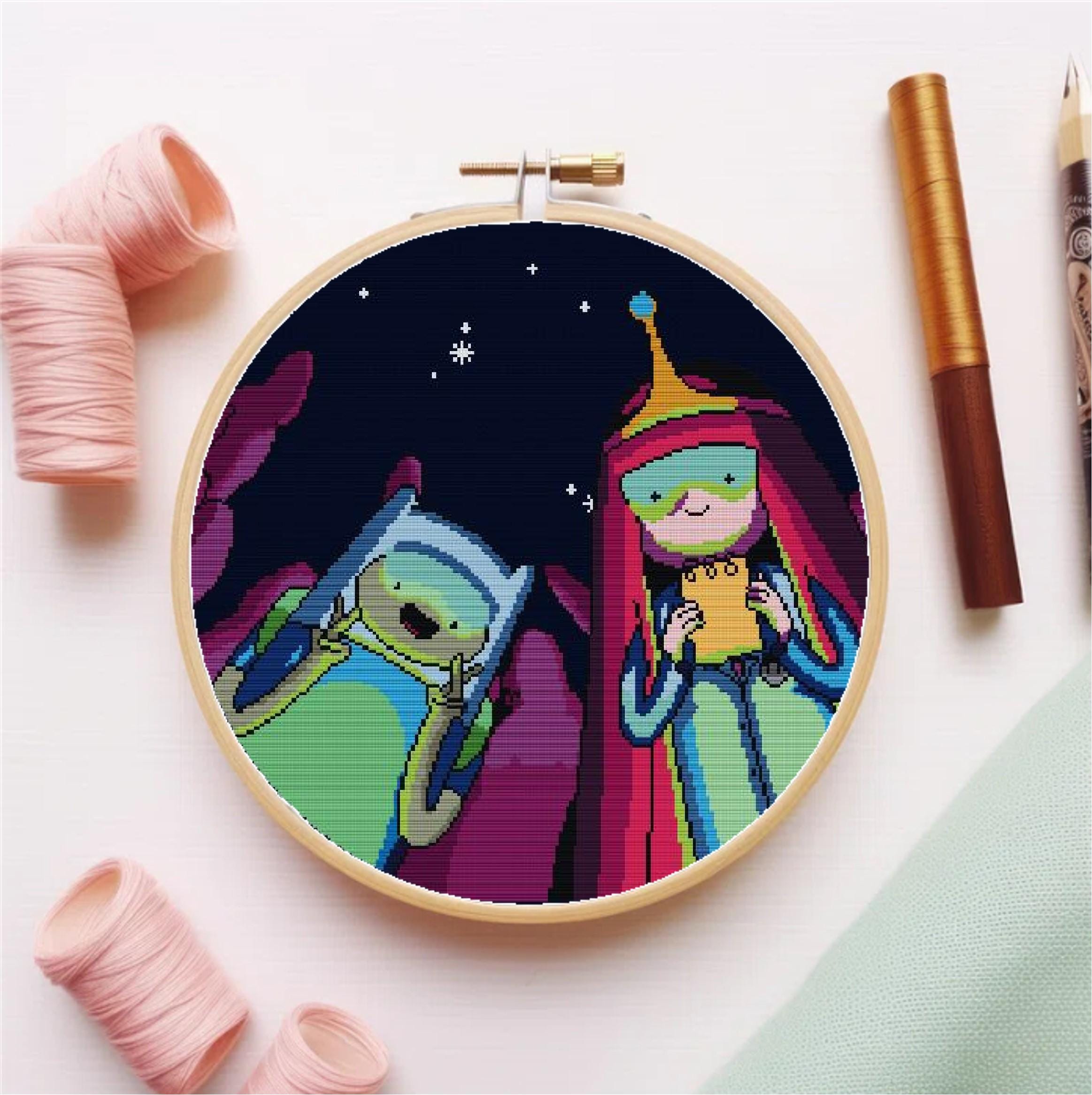 Adventure Time Cross Stitch Pattern Bundle Marceline Finn Flame ...
