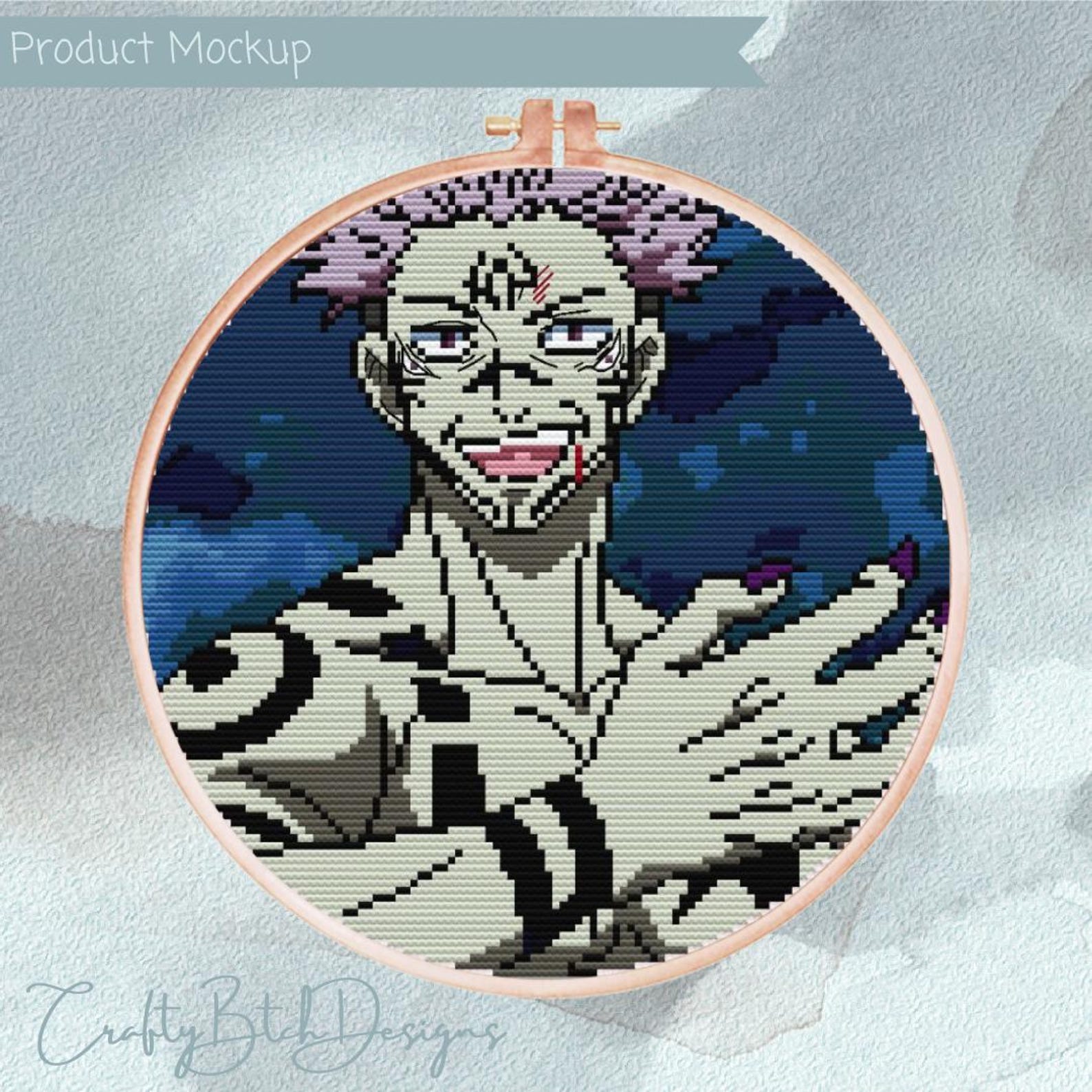 Jujutsu Kaisen - Sukuna JJK Cross Stitch Pattern - Instant Download ...