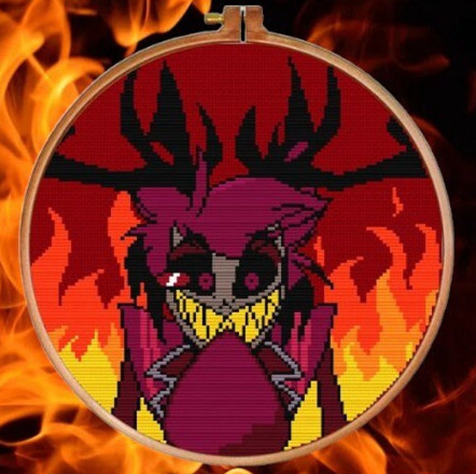 Hazbin Hotel Alastor Stitch Pattern Instant Download Anime Cross Stitch ...