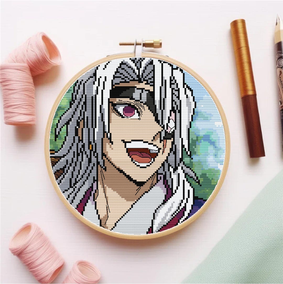 Tengen Uzui Demon Slayer Cross Stitch Pattern Instant Download Anime ...