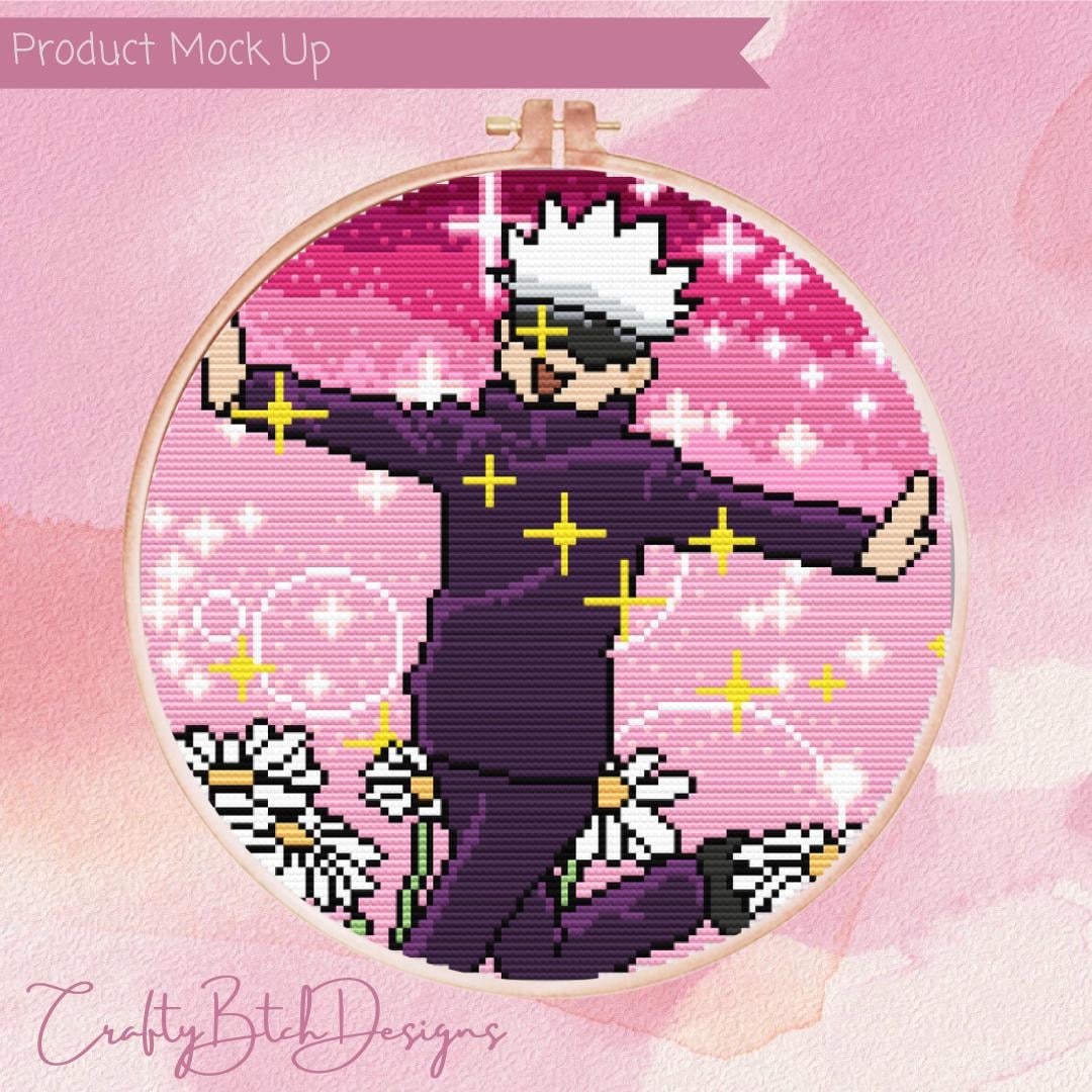 Jujutsu Kaisen - Satoru Gojo Anime Cross Stitch Pattern - Instant ...