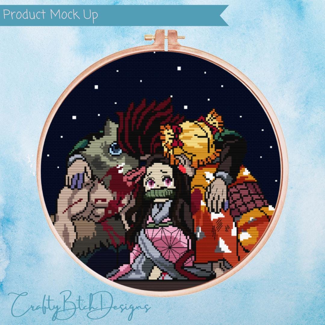 Demon Slayer Cross Stitch Pattern - Instant Download - Anime Cross ...