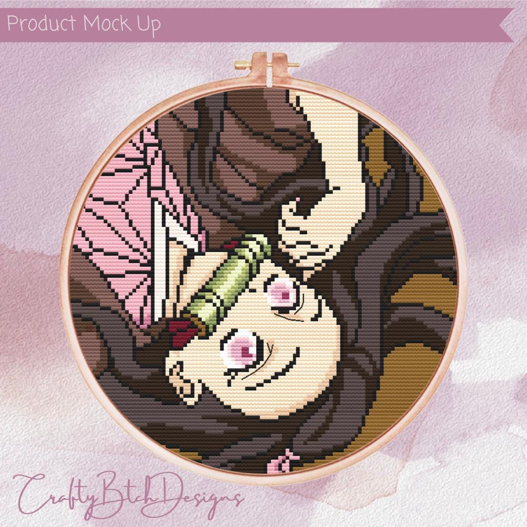Demon Slayer Nezuko Cross Stitch Pattern - Instant Download - Anime ...
