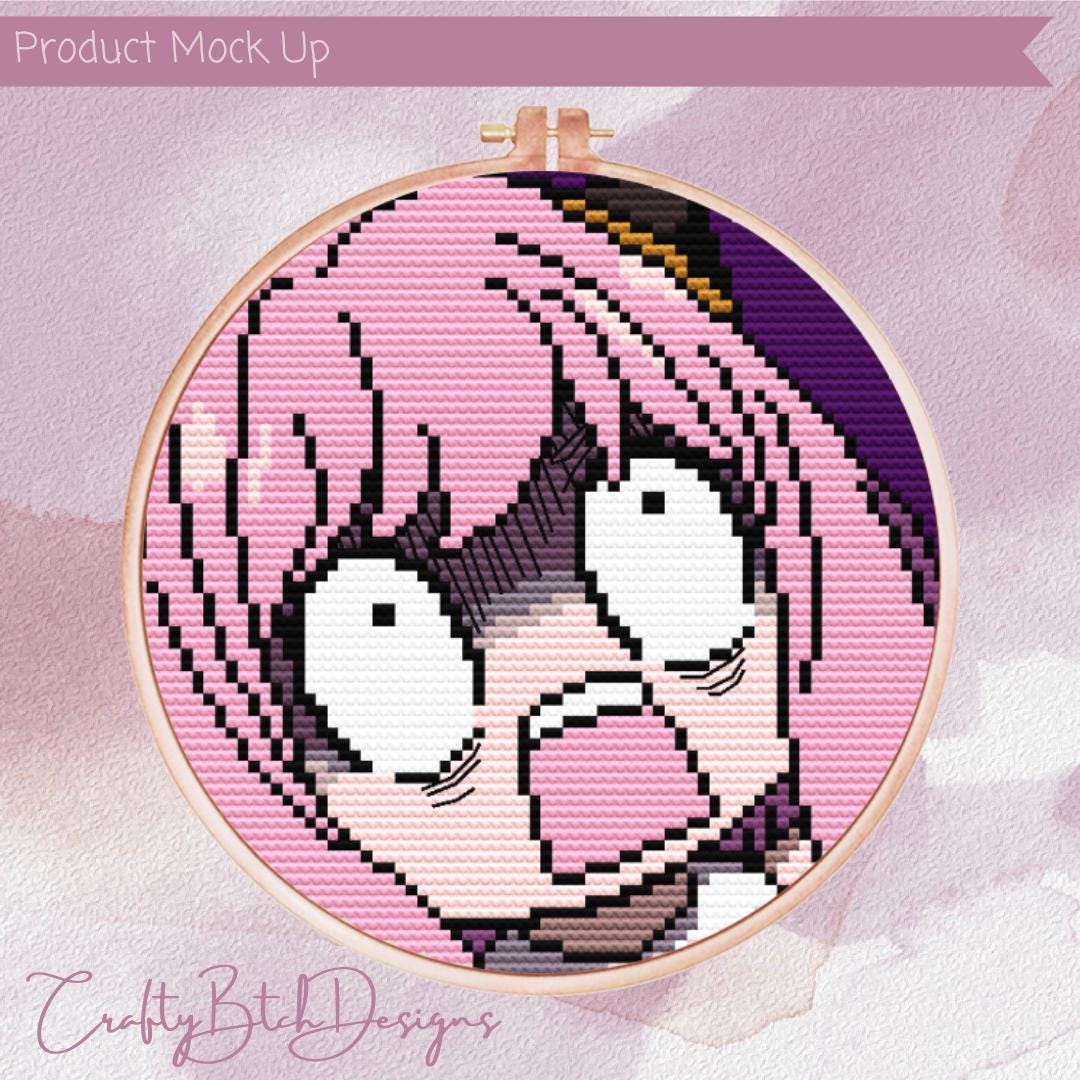 Spy Family Cross Stitch Pattern Anya Scared - Anime - Cartoon - Cute ...