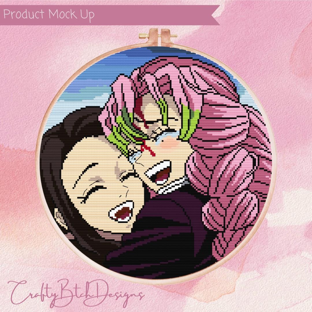Demon Slayer - Nezuko and Mitsuri Cross Stitch Pattern - Instant ...
