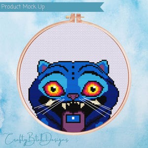 K Pop Demon Hunters Cross Stitch Pattern - Derpy the Tiger - Aeni Cross ...