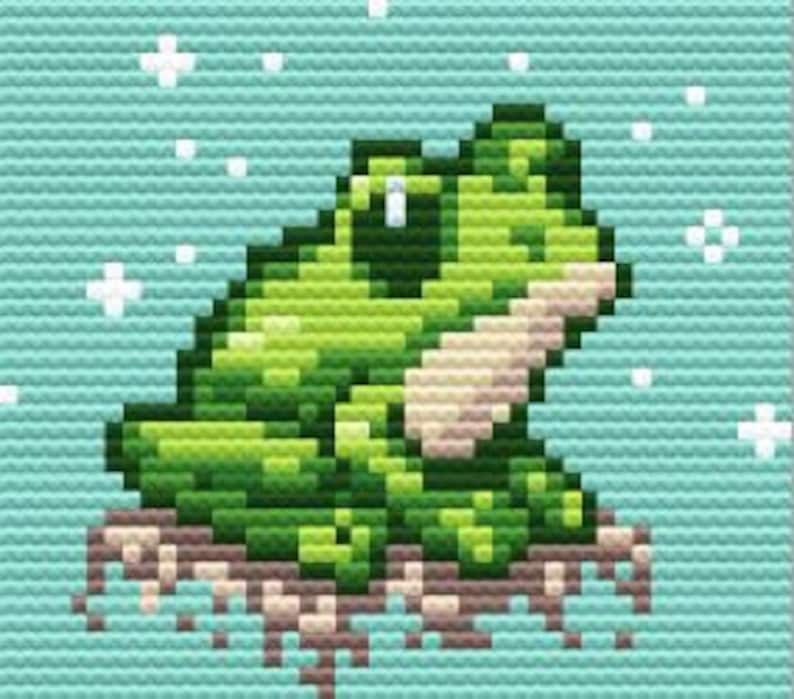 Frog Cross Stitch Pattern Instant Download Animal Cross Stitch Cute ...