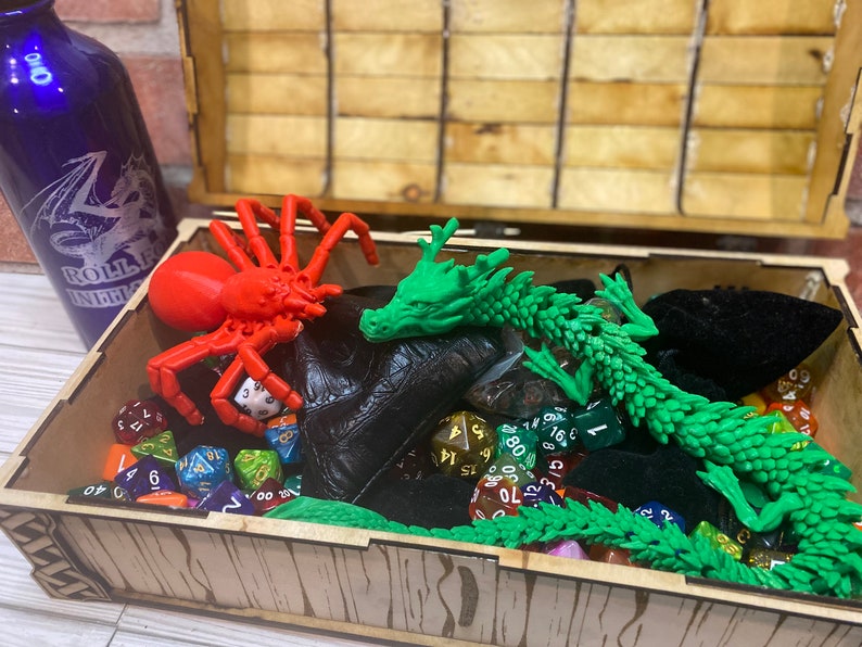 Large Treasure Chest Fantasy Storage Box for Dice, Miniatures and More ...