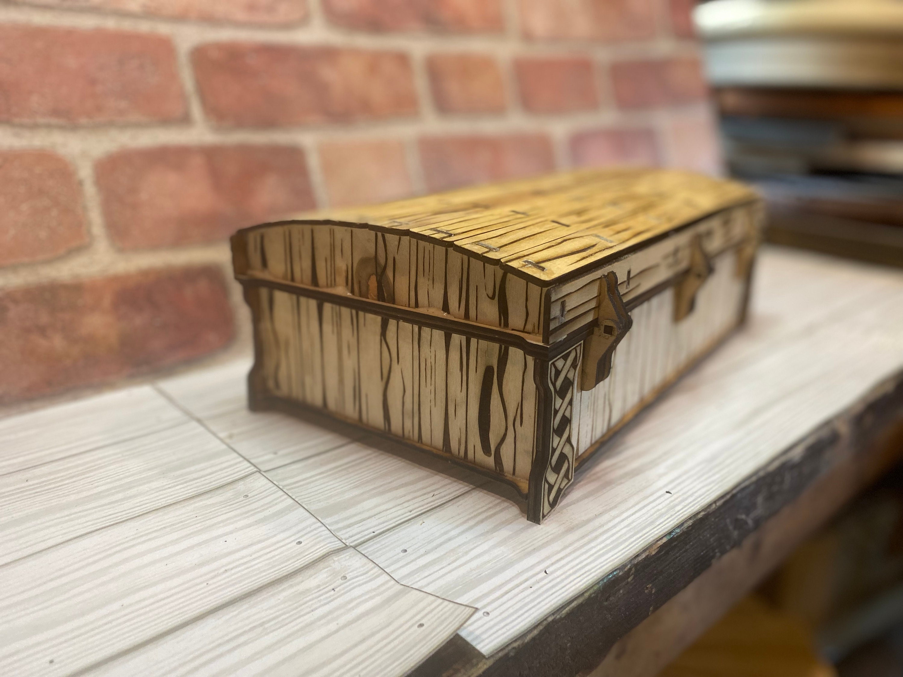 Large Treasure Chest Fantasy Storage Box for Dice, Miniatures and More ...